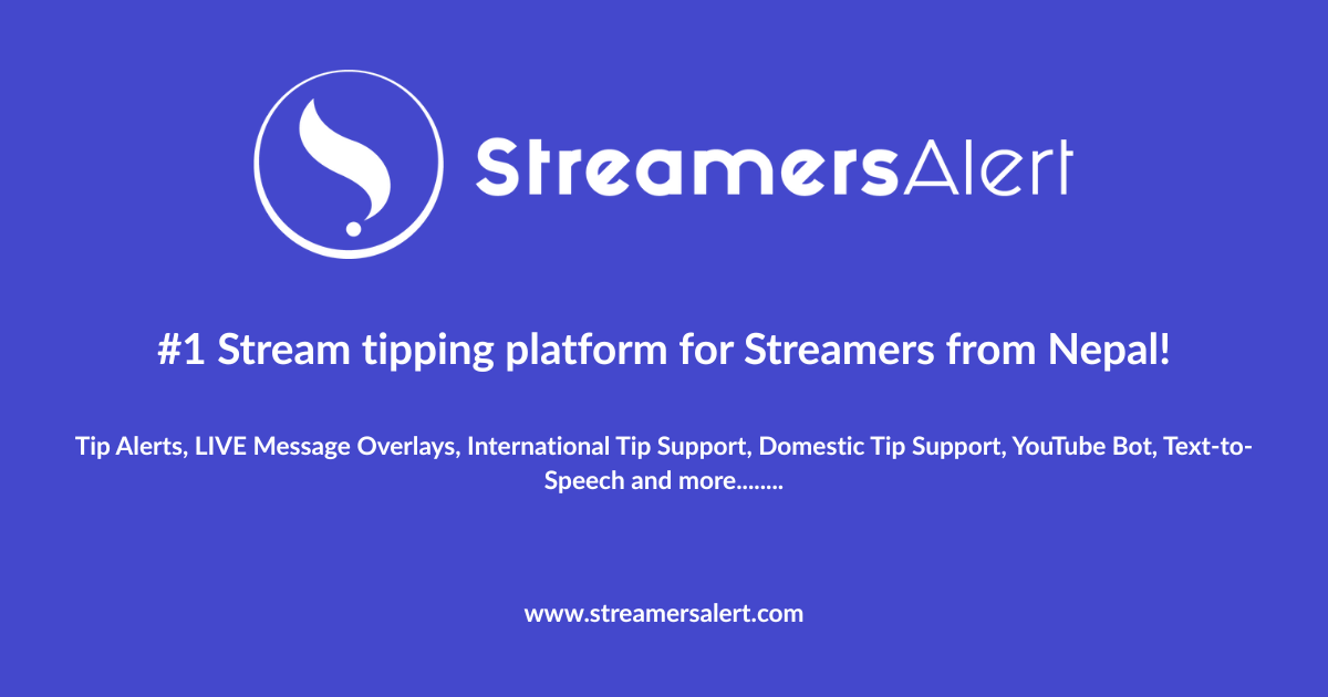 StreamersAlert - Stream Tipping & Creator Monetization Platform